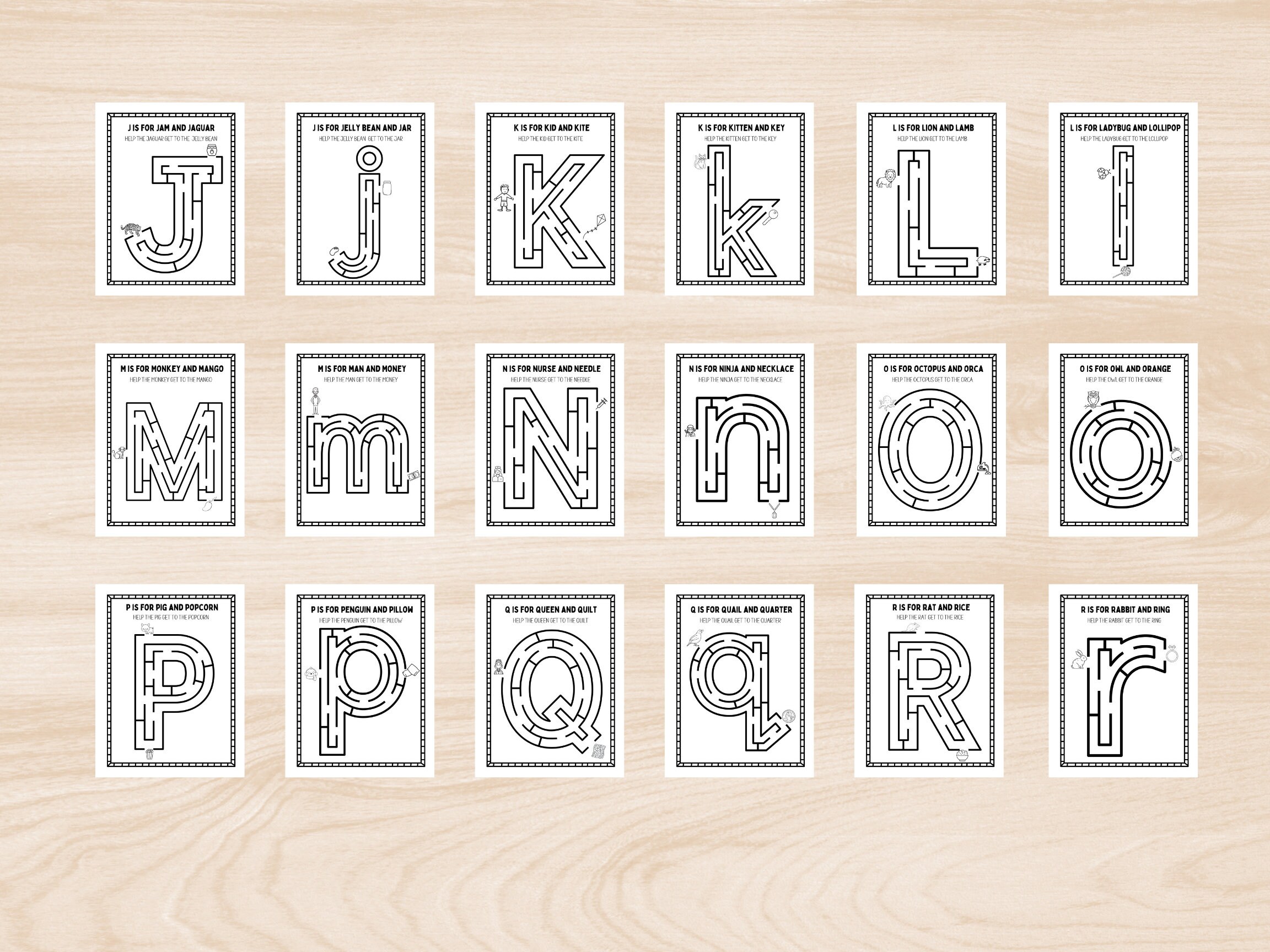 Printable Letter Activity for Kids, Educational Alphabet Worksheets for ...