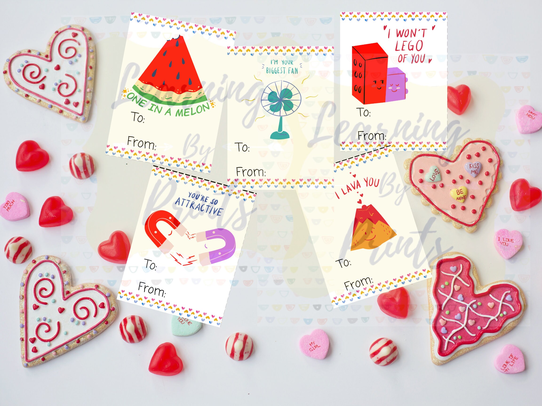 Printable Valentines for Kids. Digital Download Valentine's Day Cards ...