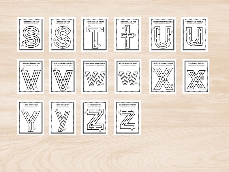 Printable Letter Activity for Kids, Educational Alphabet Worksheets for ...