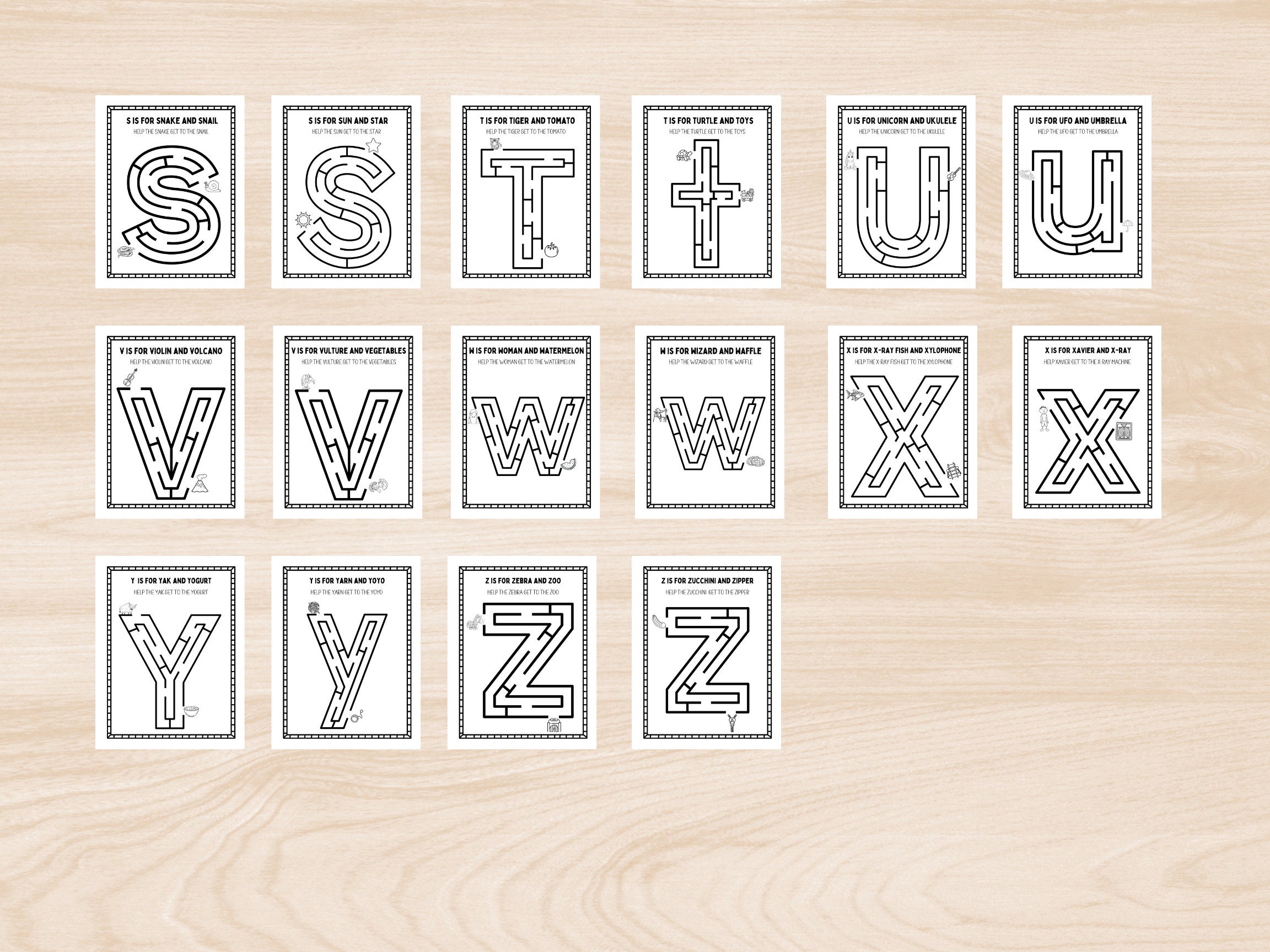 Printable Letter Activity for Kids, Educational Alphabet Worksheets for ...