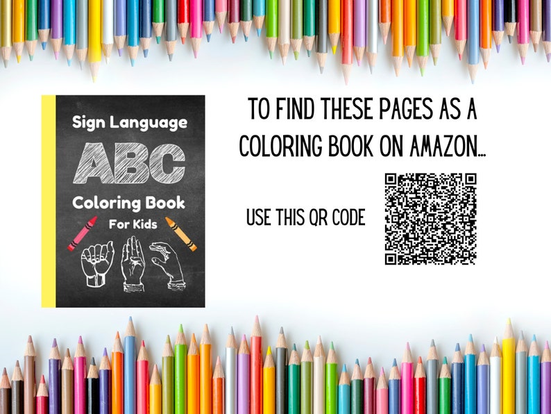 American Sign Language Themed Coloring Page Bundle. Educational ASL ...