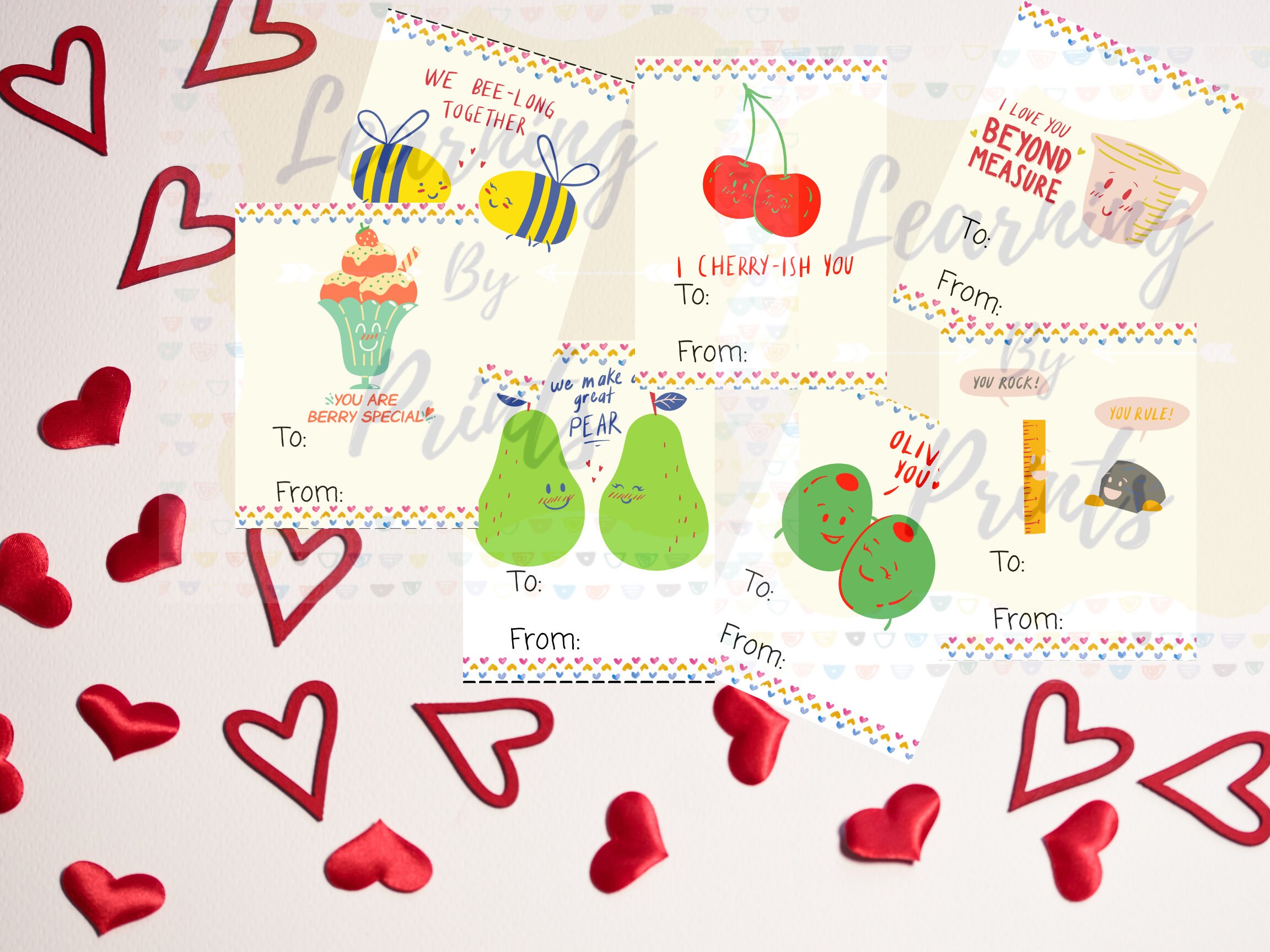 Printable Valentines for Kids. Digital Download Valentine's Day Cards ...