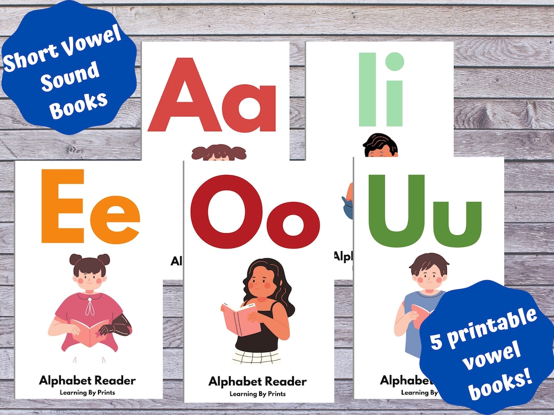 Early Education Vowel Books. Homeschooling and Teaching Prints ...