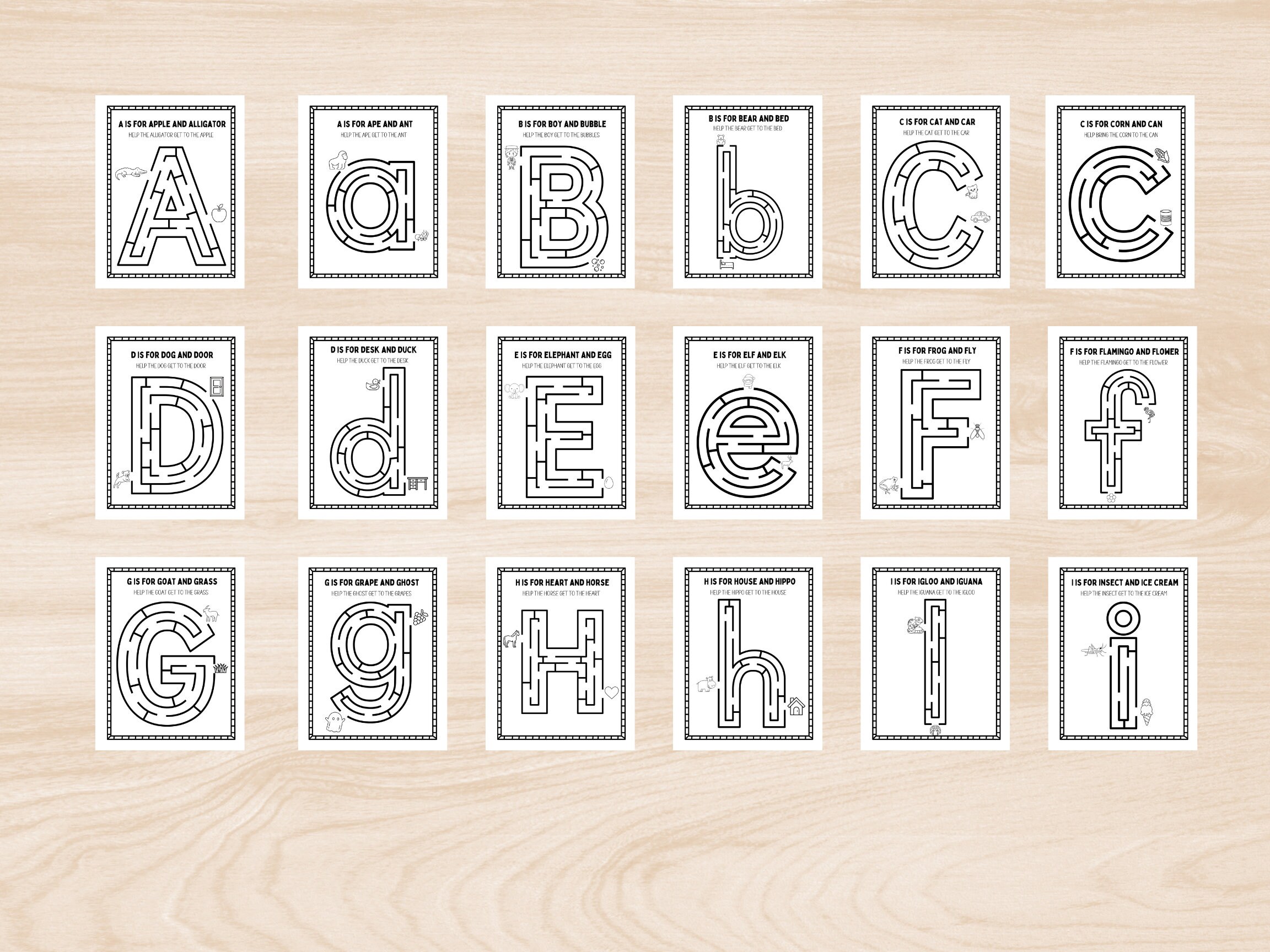Printable Letter Activity for Kids, Educational Alphabet Worksheets for ...