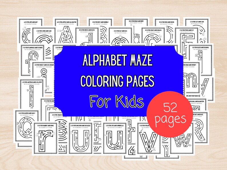 Printable Letter Activity for Kids, Educational Alphabet Worksheets for ...