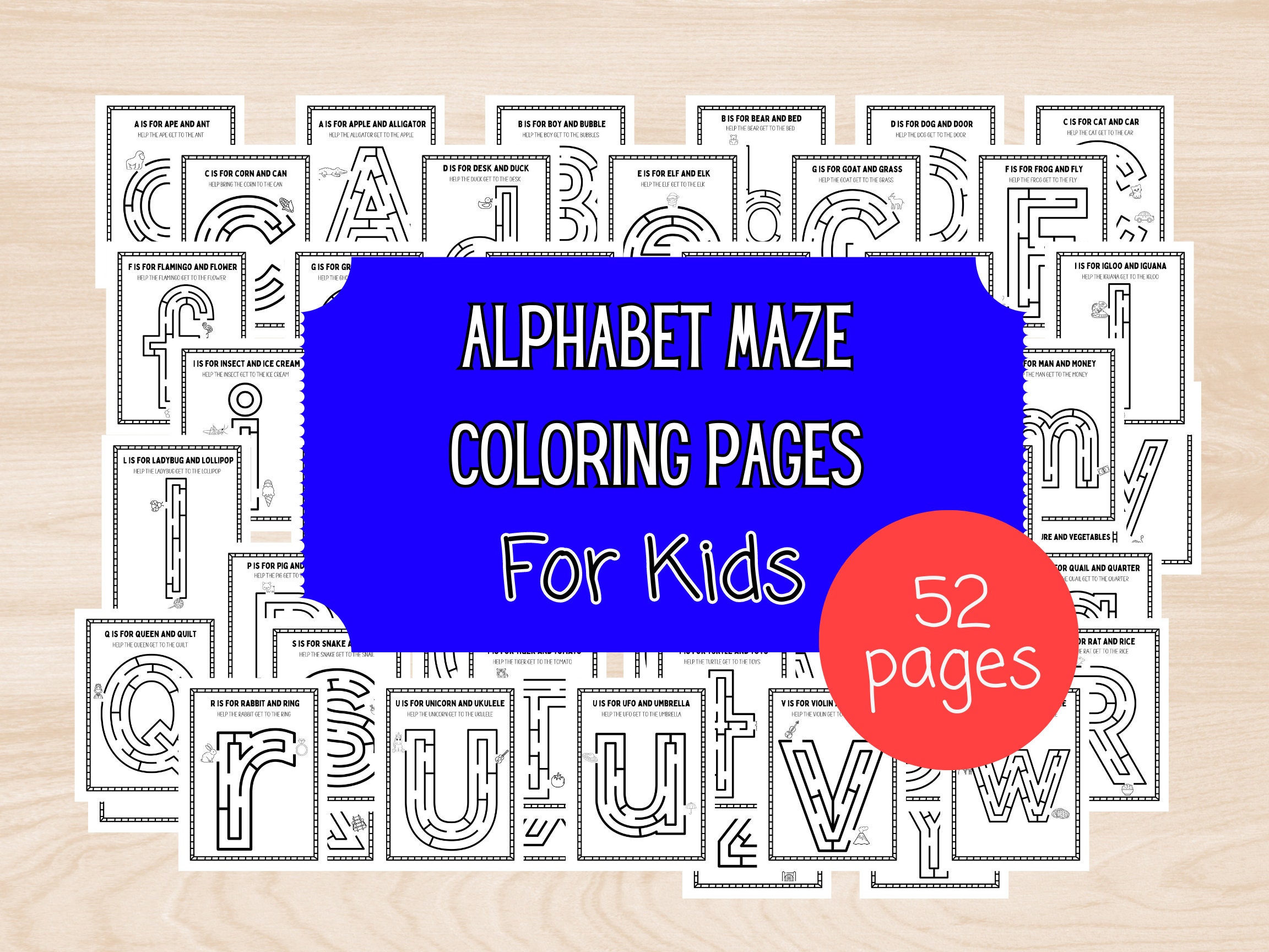 Printable Letter Activity for Kids, Educational Alphabet Worksheets for ...