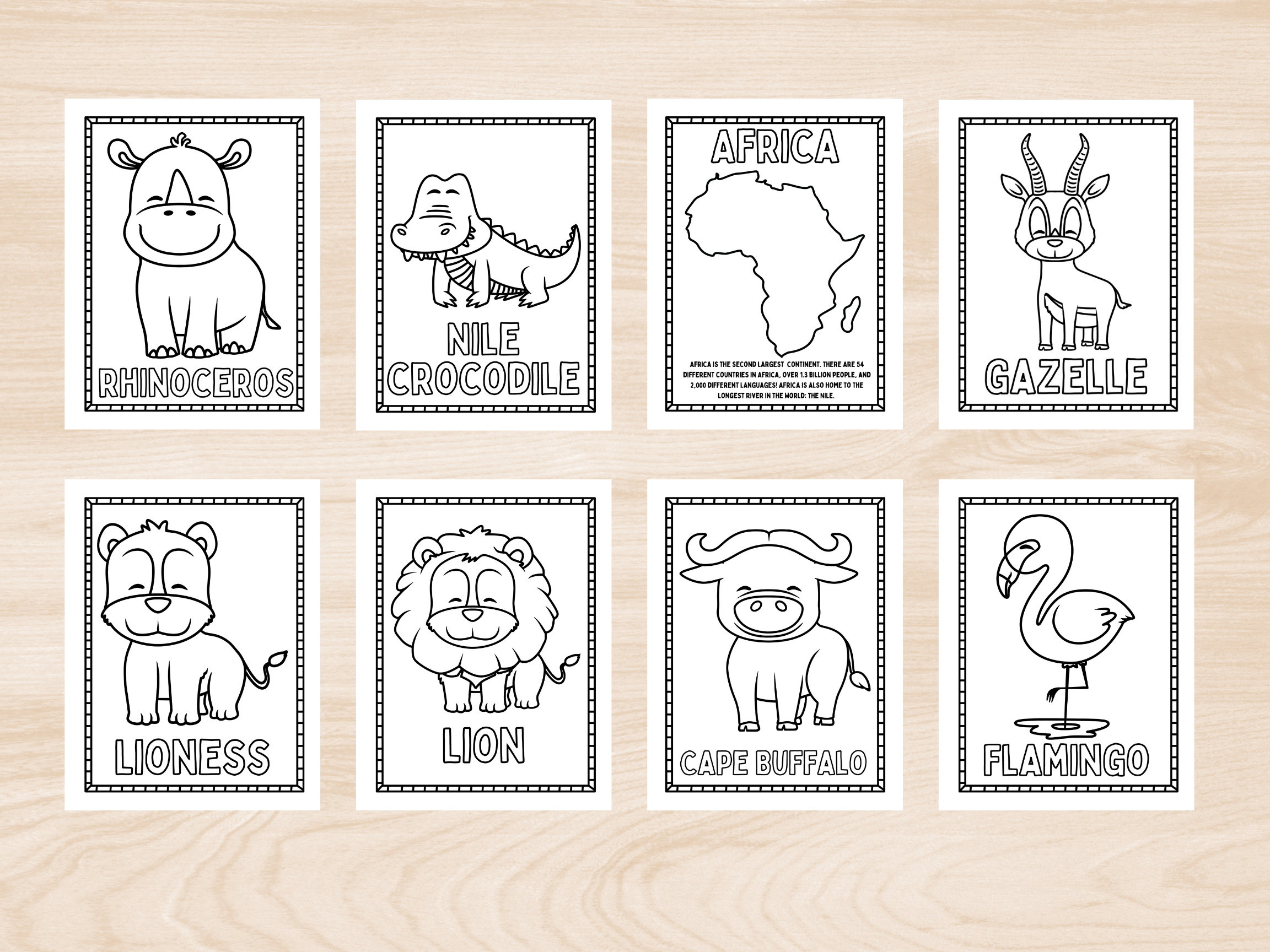 Let's Learn About Africa Coloring Page Bundle. 26 Coloring Activity ...