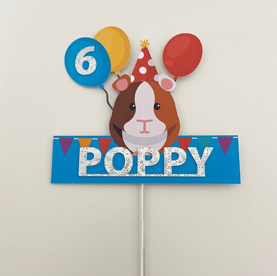 Personalised Guinea Pig Cake Topper - Etsy