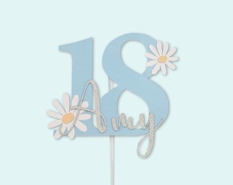 Daisy Cake Topper Daisy Name Topper Daisy Number Topper Hippie Cake ...