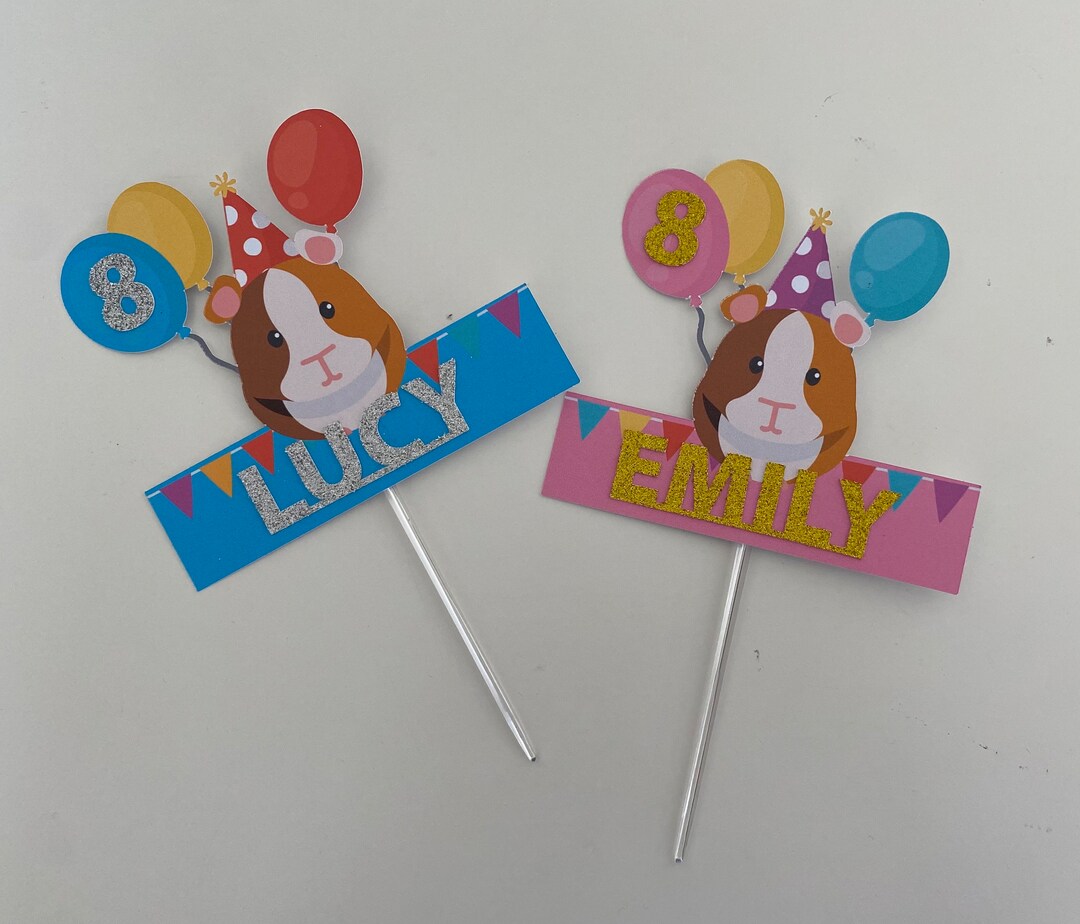 Personalised Guinea Pig Cake Topper - Etsy