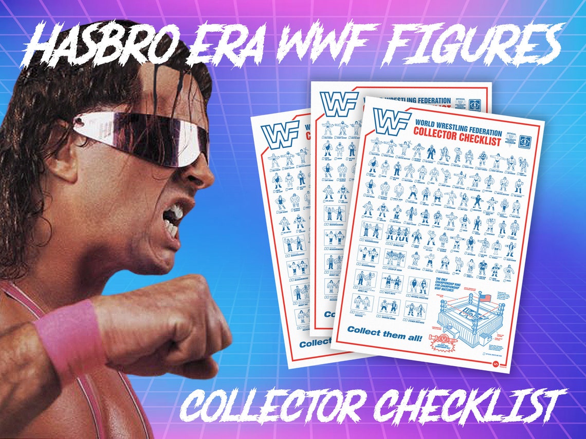 Ultimate WWE WWF Hasbro Collectors Checklist Poster, 18x24 - Etsy
