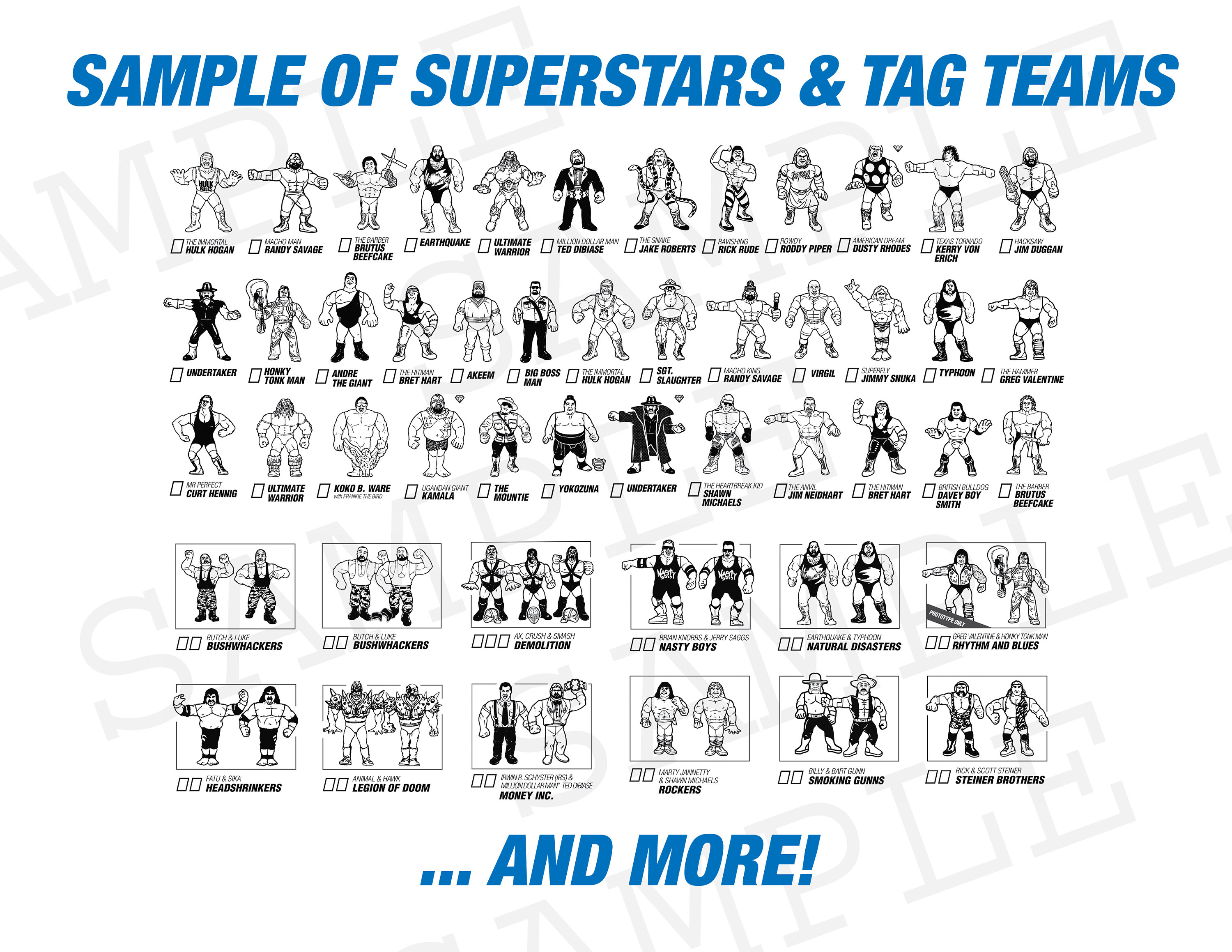 Ultimate WWE WWF Hasbro Collectors Checklist Poster, 18x24 - Etsy