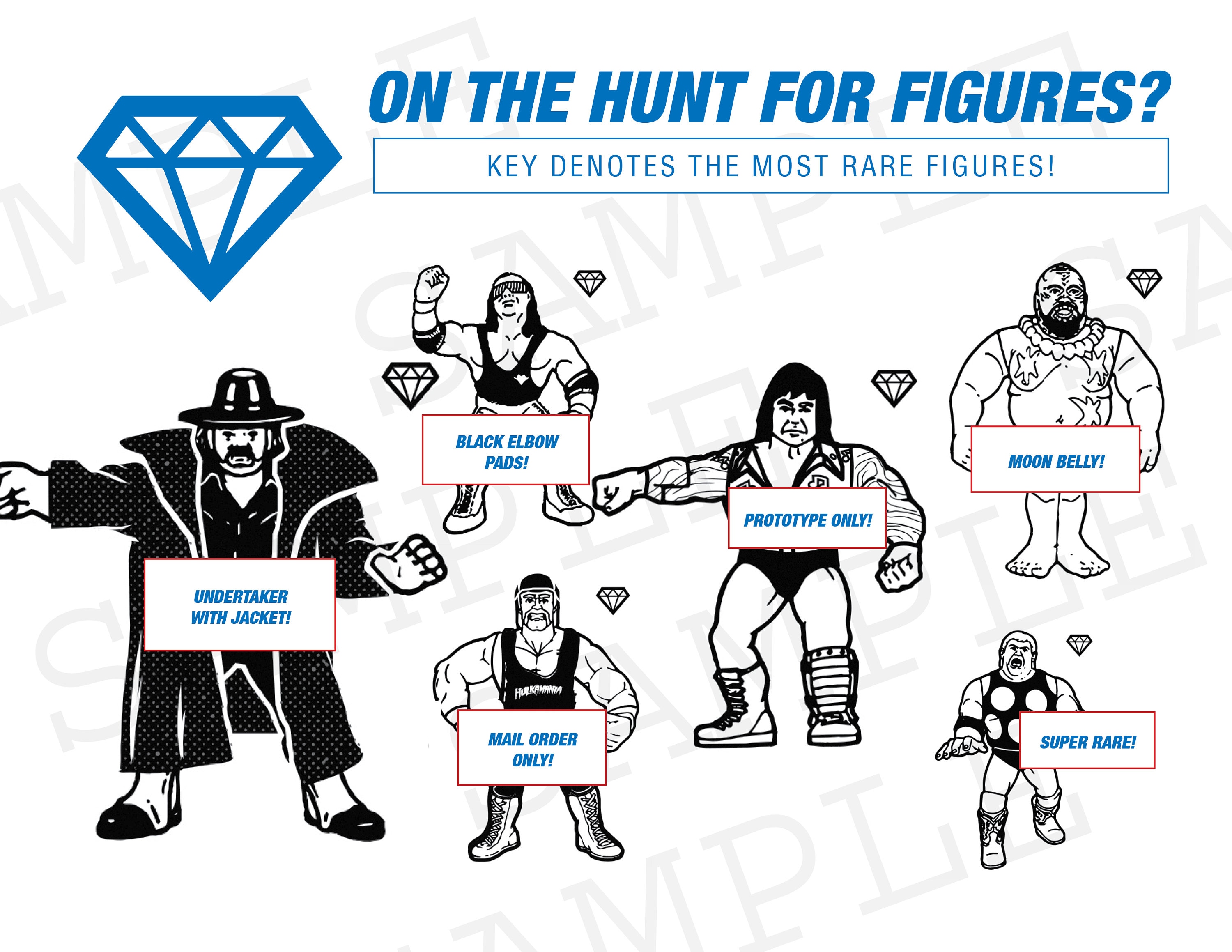 Ultimate WWE WWF Hasbro Collectors Checklist Poster, 18x24 - Etsy