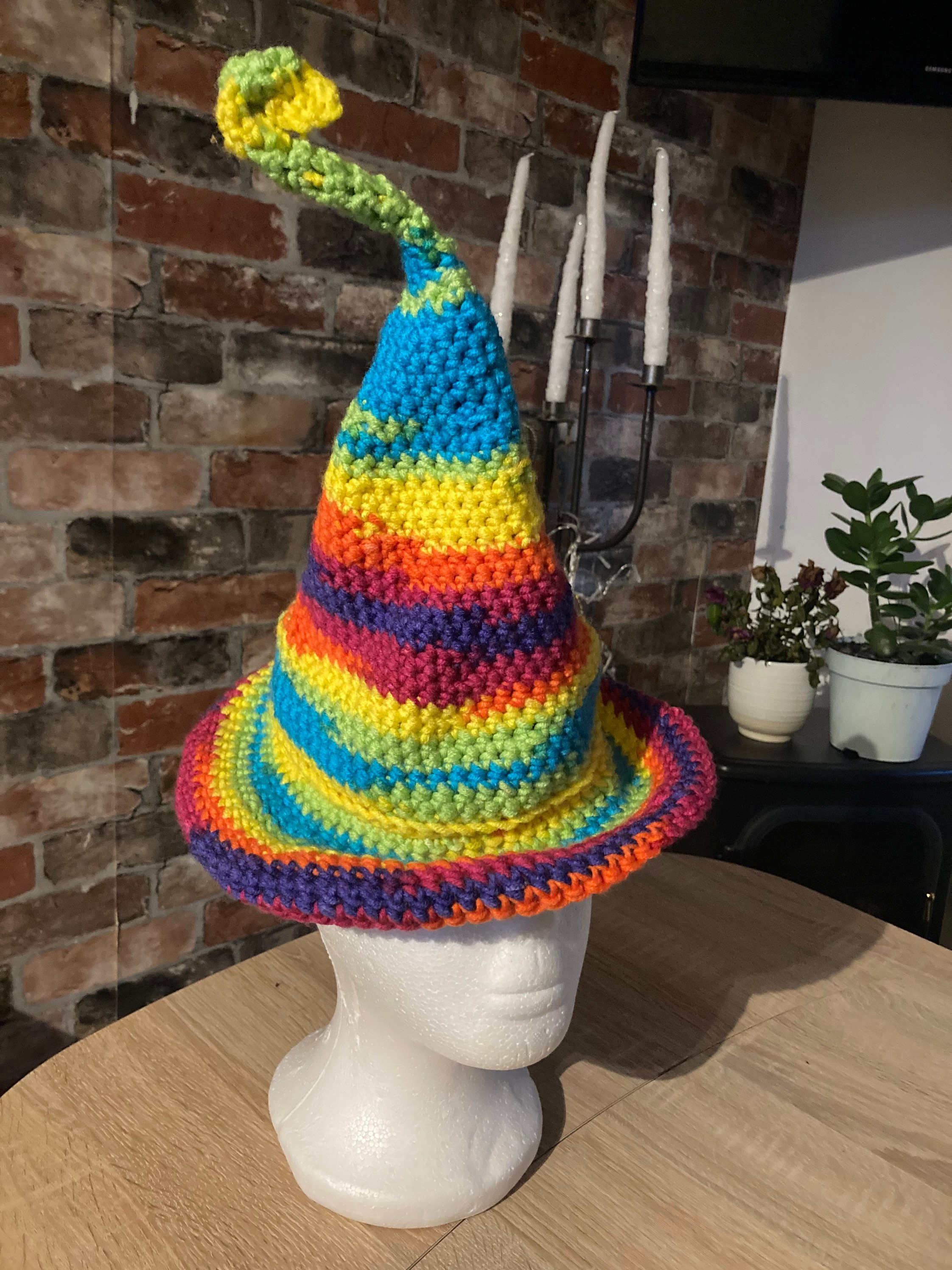 Crochet Witches Hat Whimsy Hat Story Telling Hat Wizard - Etsy