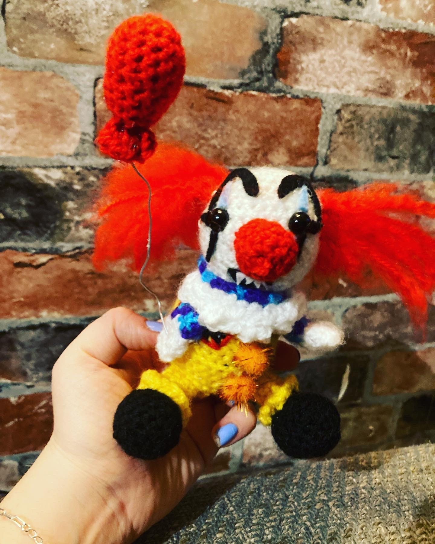 Pennywise Clown Plush IT Clown Crochet Doll Gift for Horror - Etsy