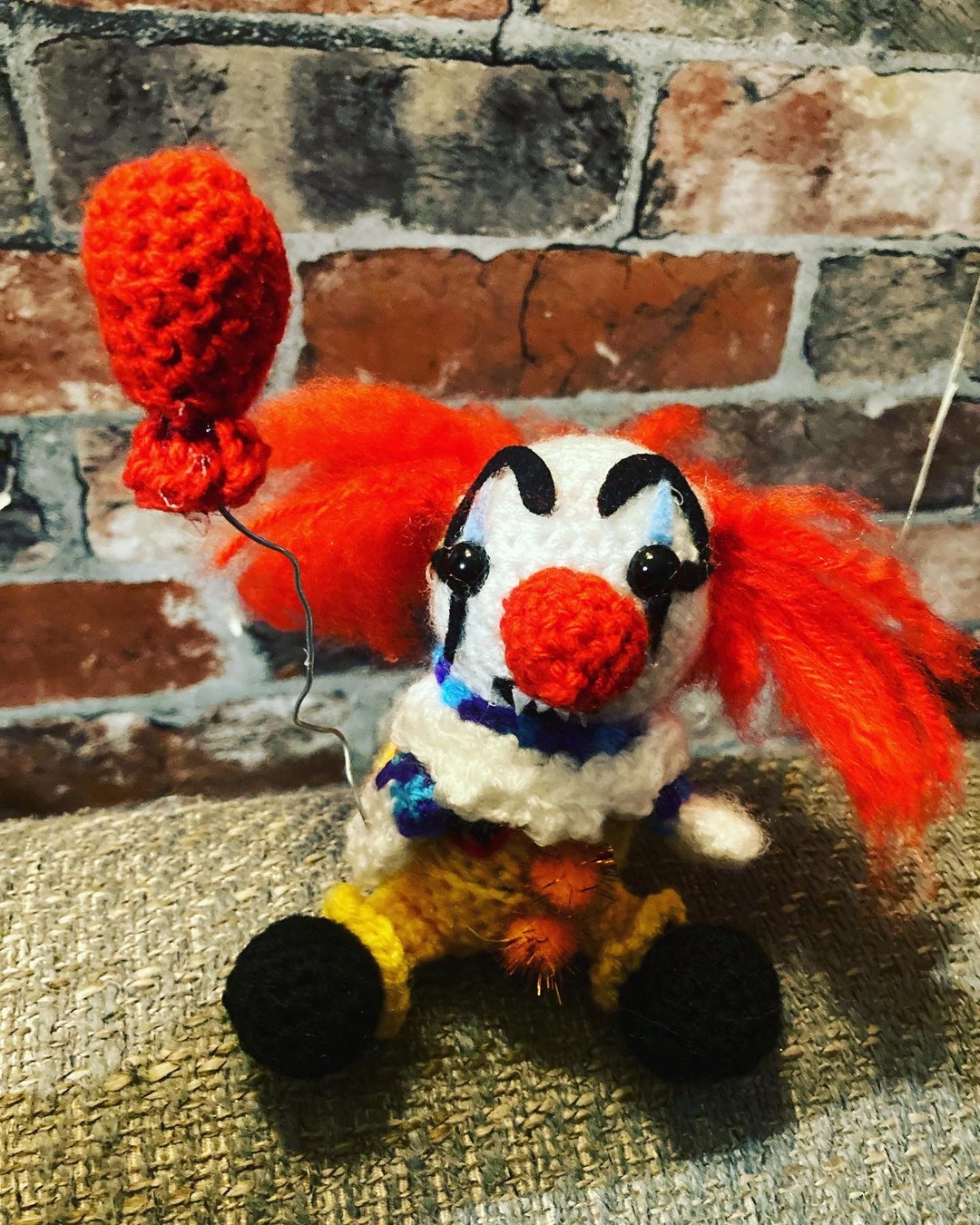 Pennywise Clown Plush IT Clown Crochet Doll Gift for Horror - Etsy