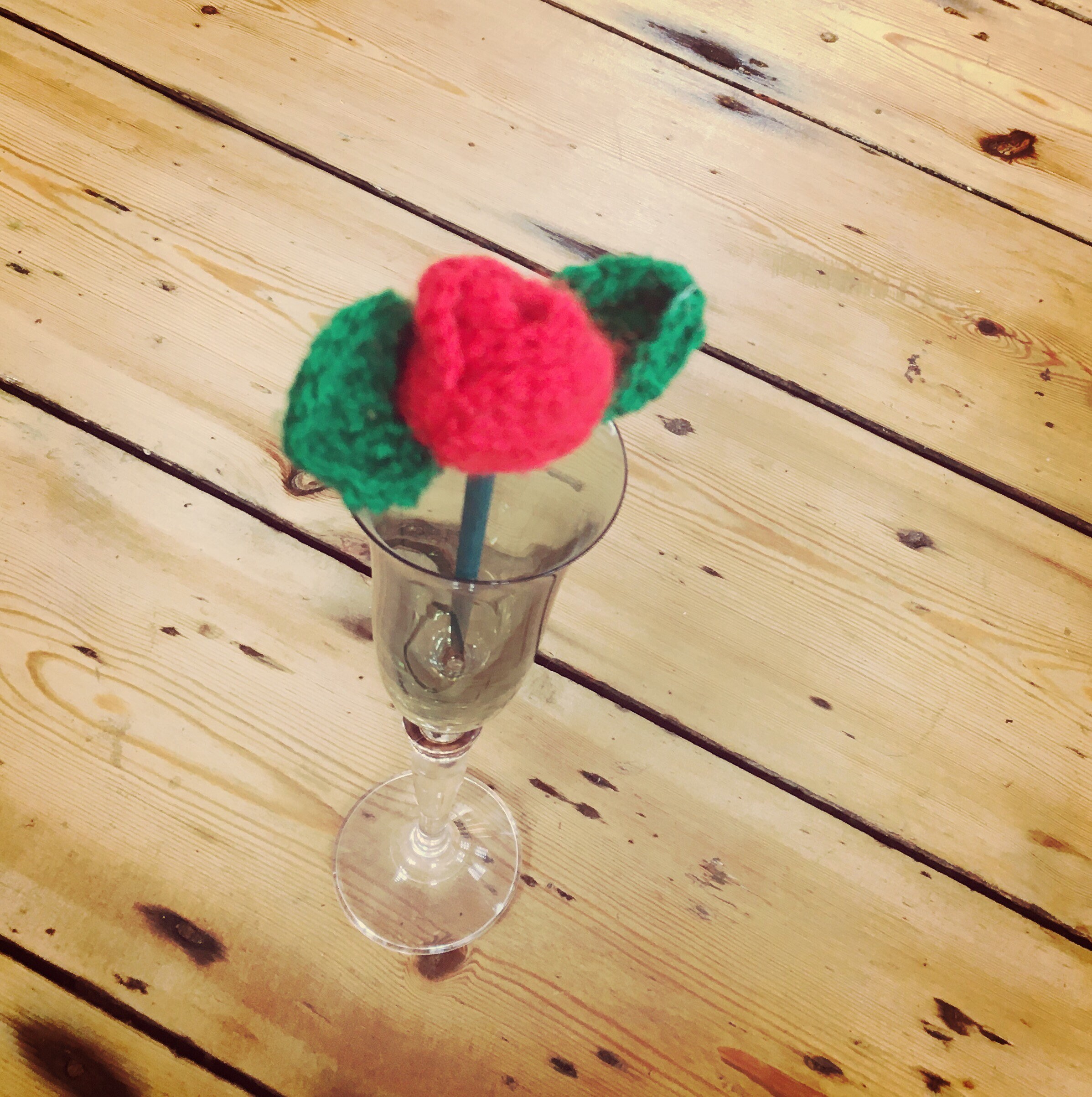 Single Red Rose Crochet Flower Gift for Girlfriendapology - Etsy