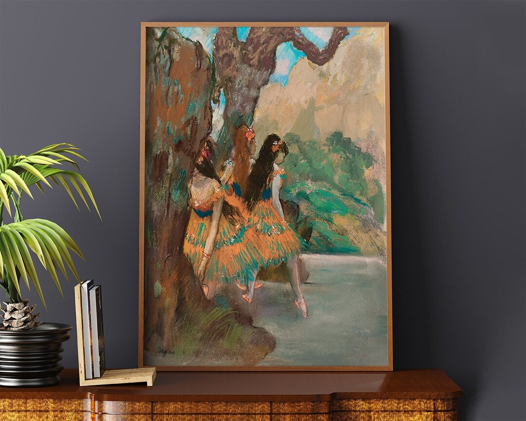 Ballet Dancers Ca 1877 by Edgar Degas Poster, Orange Premium Paper ...