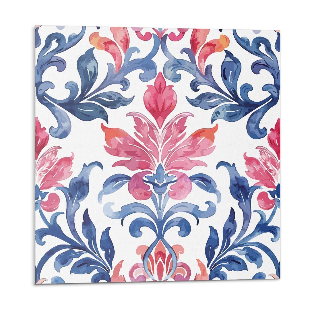 Floral Pattern PVC Wall Tiles, Pink Tile Stickers, Self Adhesive Tiles ...