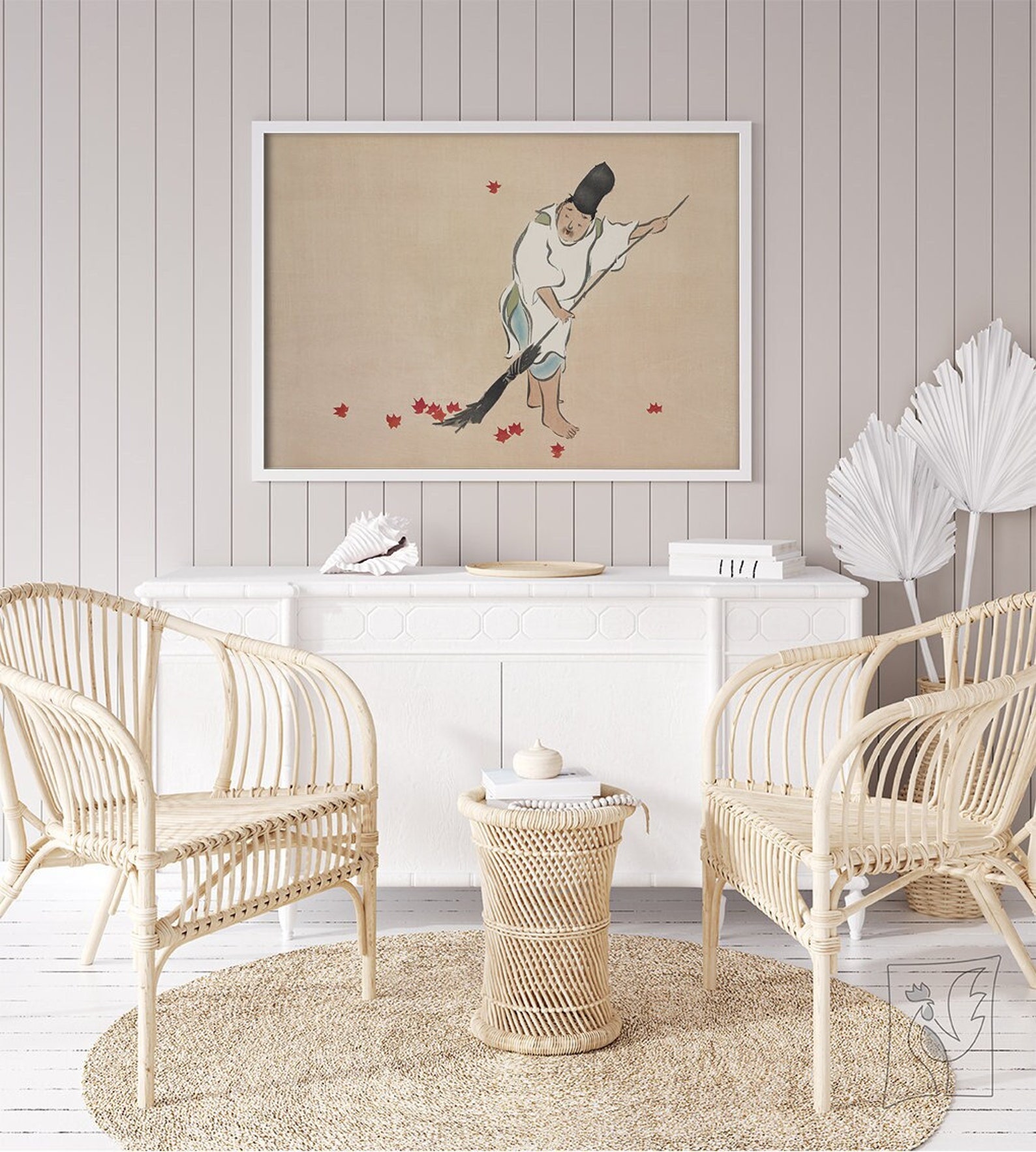 Raking Retro Japanese Print Kamisaka Sekka #258 Retro Prints, Beige ...