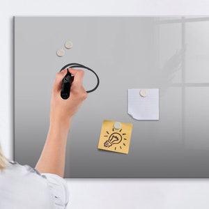 Bright Gray Color Magnetic Board, to Do List for Wall, Light Grey ...