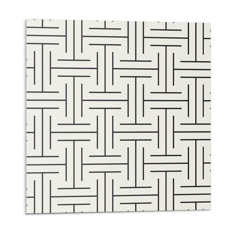 Geometric Checkered Pattern Tile Stickers, Black Self Adhesive Tiles ...