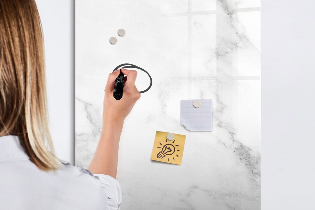 Marble Magnetic Board, Command Center, Gray Display Board, Wall ...