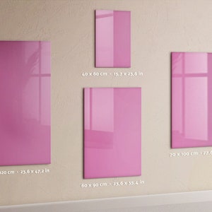 Pink Color Magnetic Board, Wall Organizer, Pink Mood Board, Wall ...