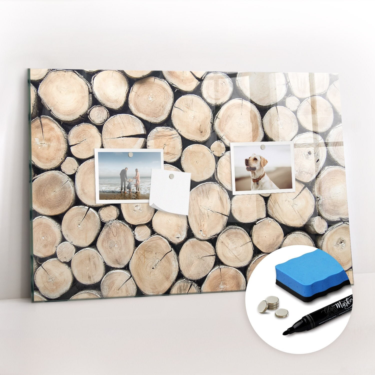 Truncated Trunk Trees Magnetic Board, Command Center, Brown Display ...