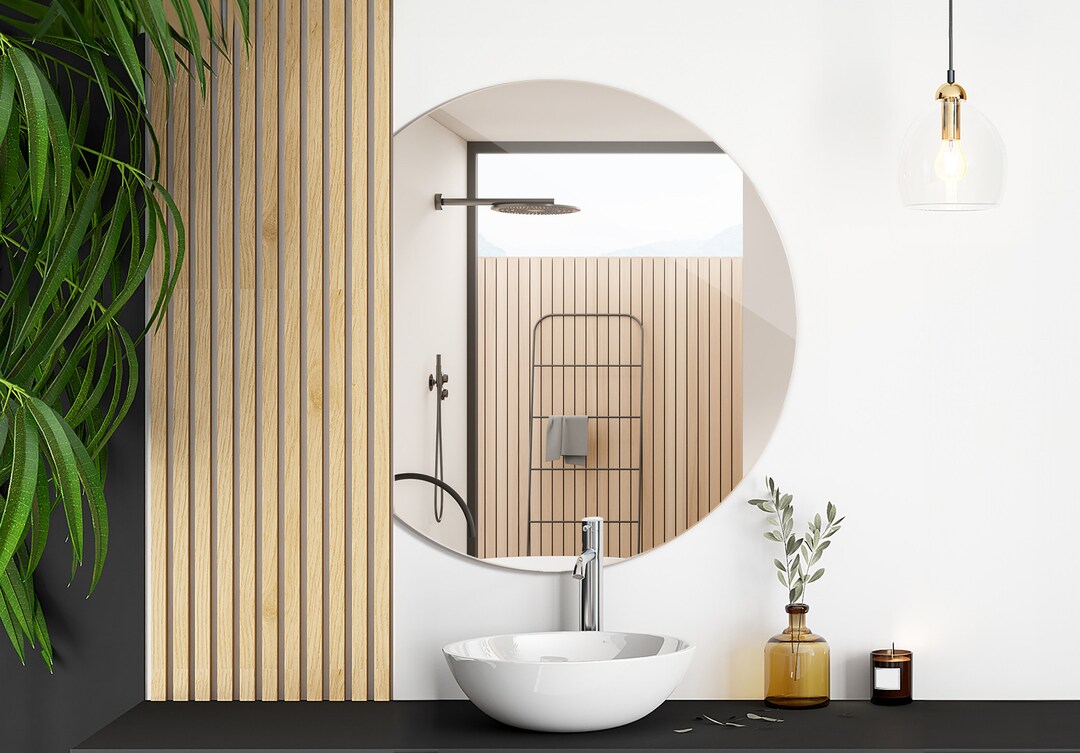 Irregular Mirror, Half Circle Mirror, Mirror Wall Decor, Modern Style ...