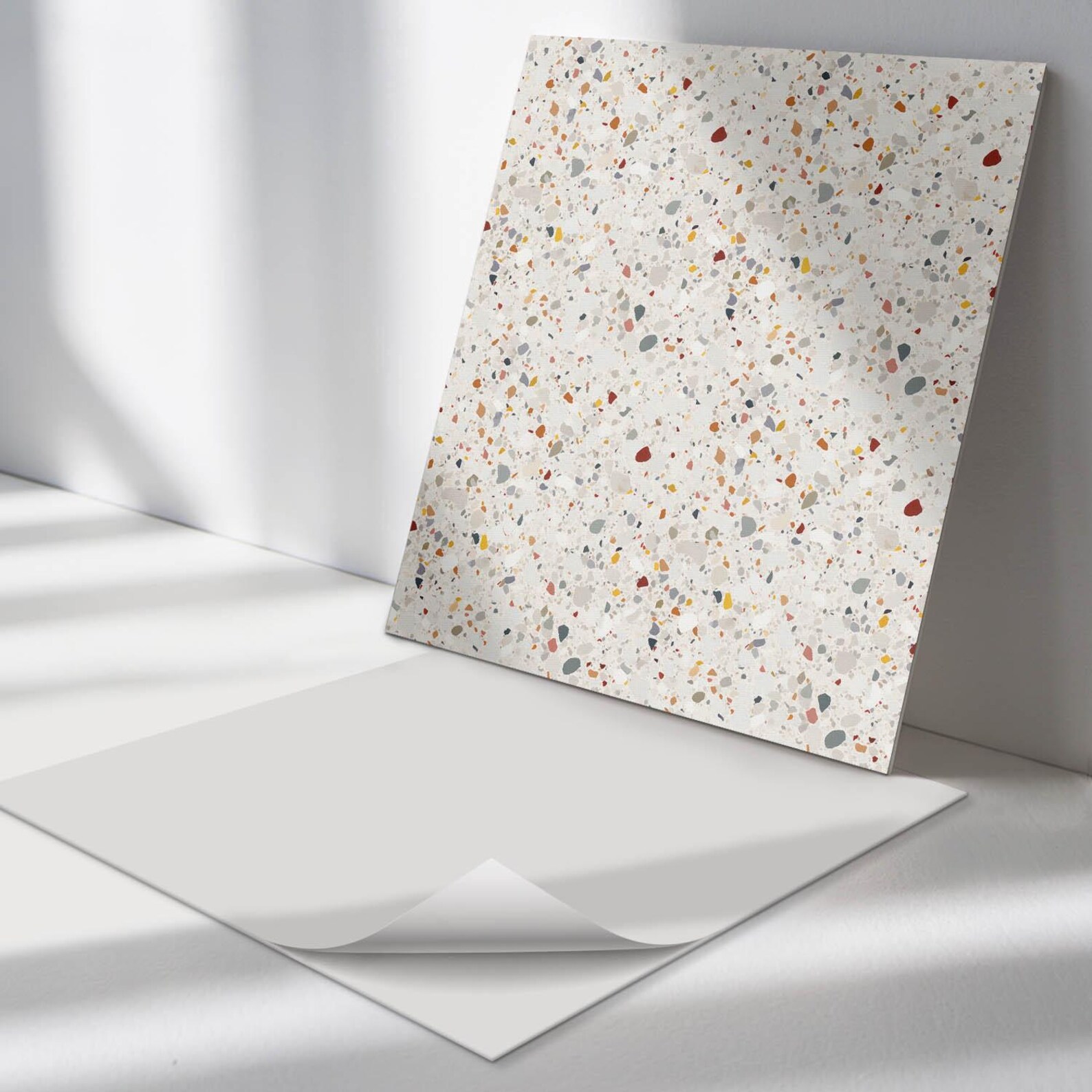 Various Shapes Tile Stickers, Beige Peel and Stick Tiles, Tile Stickers ...
