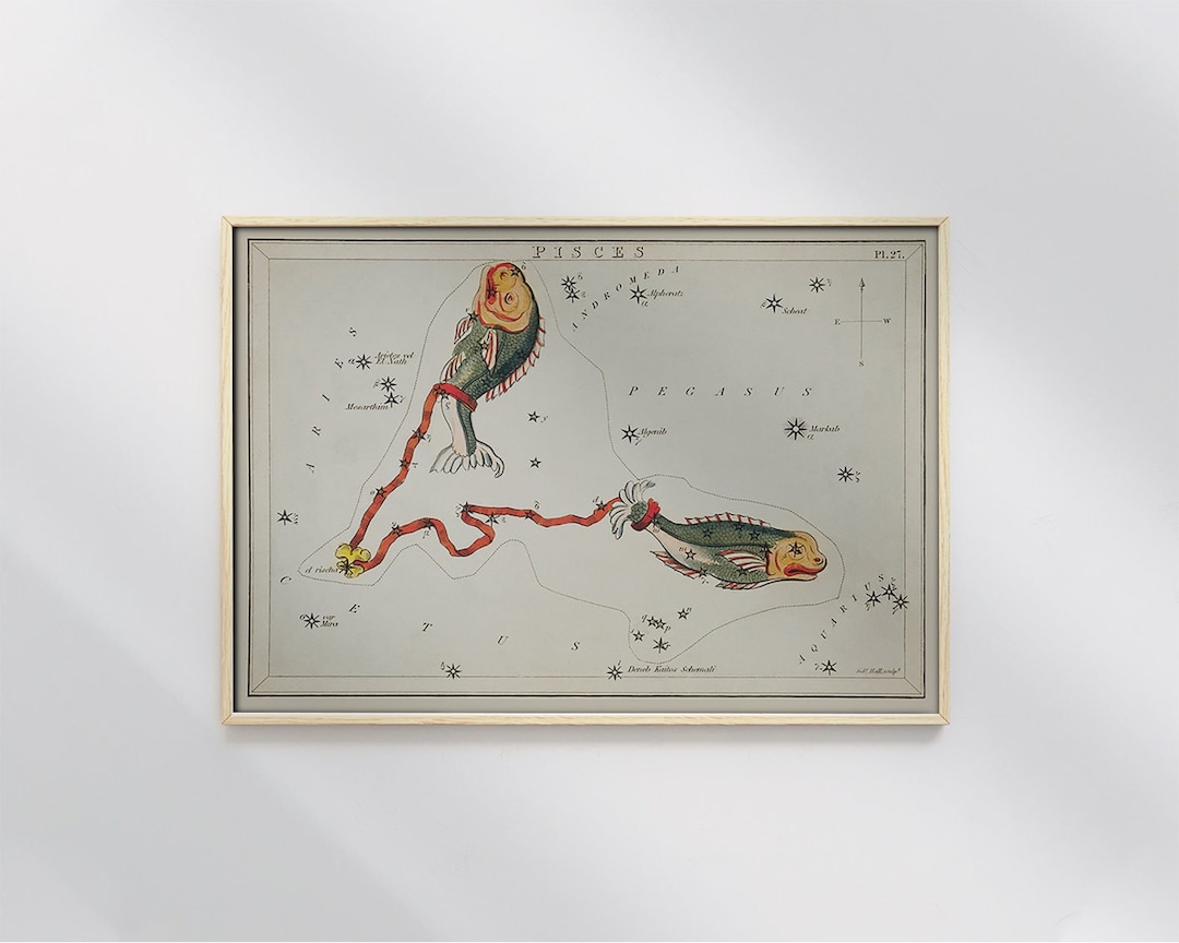 Astronomical Chart Illustration Pisces Constellation Sidney Hall #6 ...