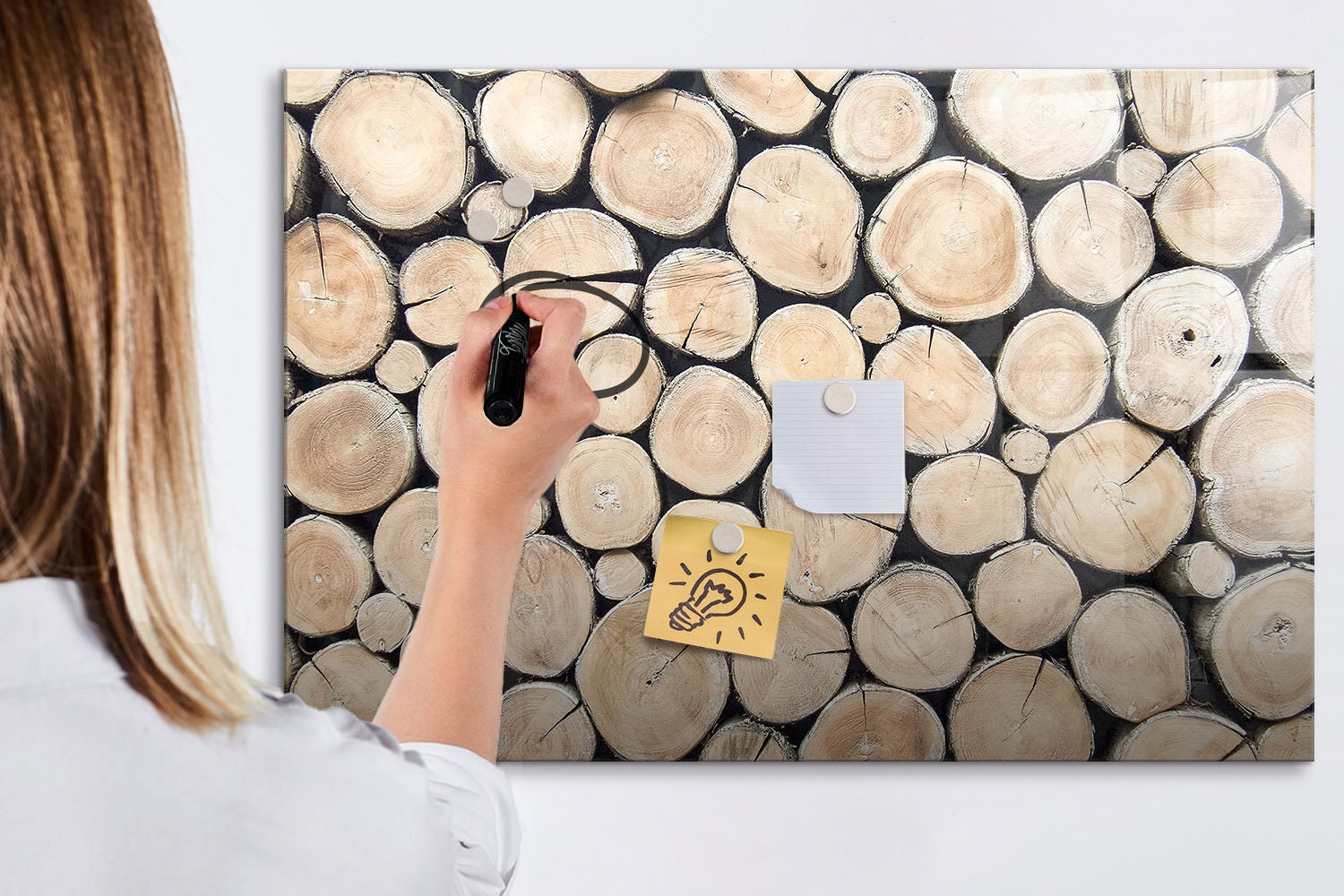 Truncated Trunk Trees Magnetic Board, Command Center, Brown Display ...