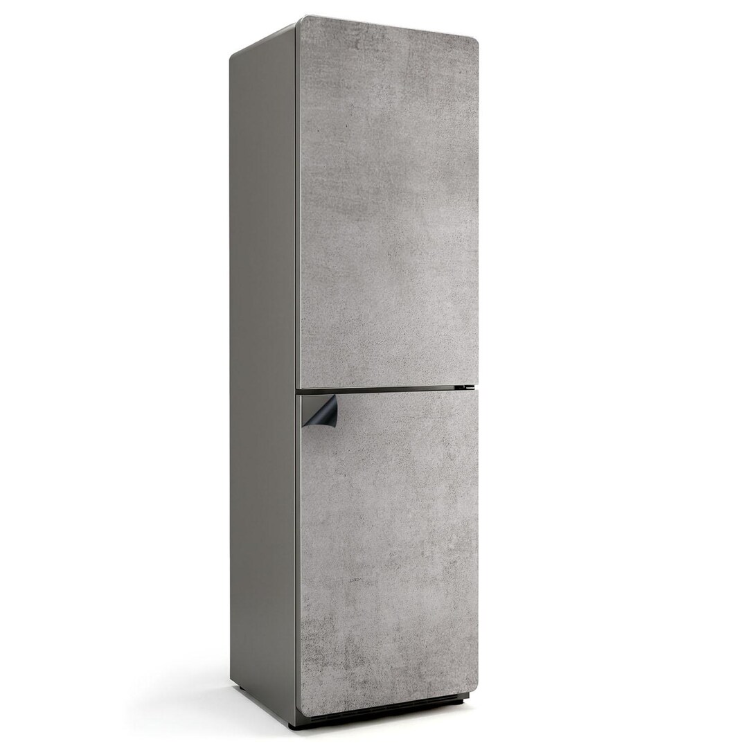 Raw Concrete Texture Fridge Magnetic Decal, Gray Stylish Fridge Magnet ...