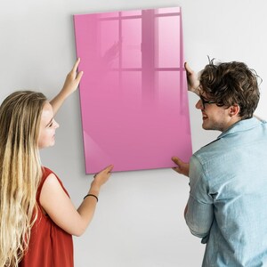Pink Color Magnetic Board, Wall Organizer, Pink Mood Board, Wall ...