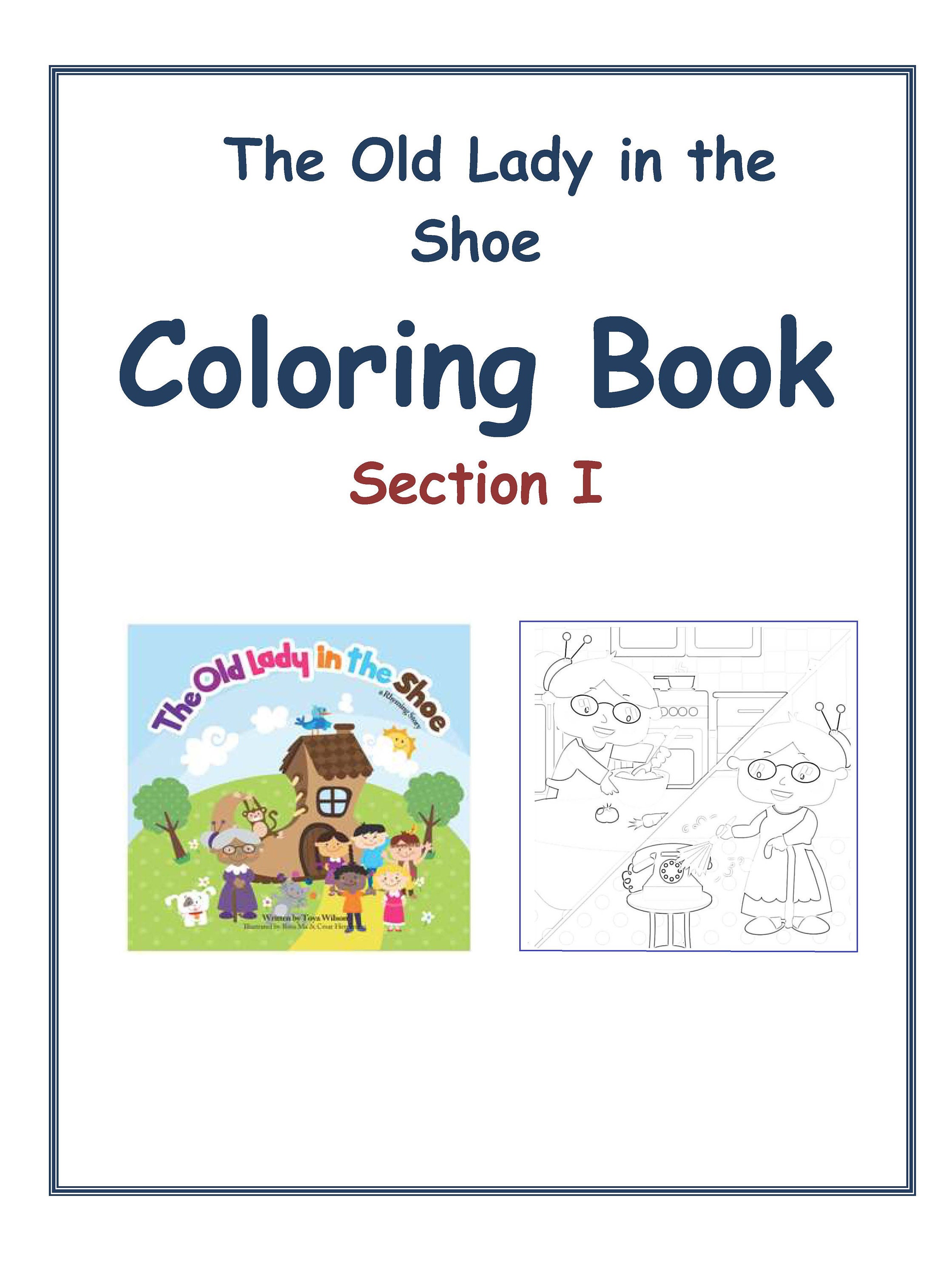Coloring Book, Section 1 - Instant Download - the Old Lady in the Shoe ...