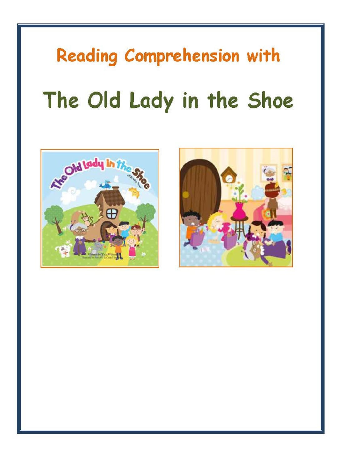 Reading Comprehension Worksheets - Instant Download - the Old Lady in ...
