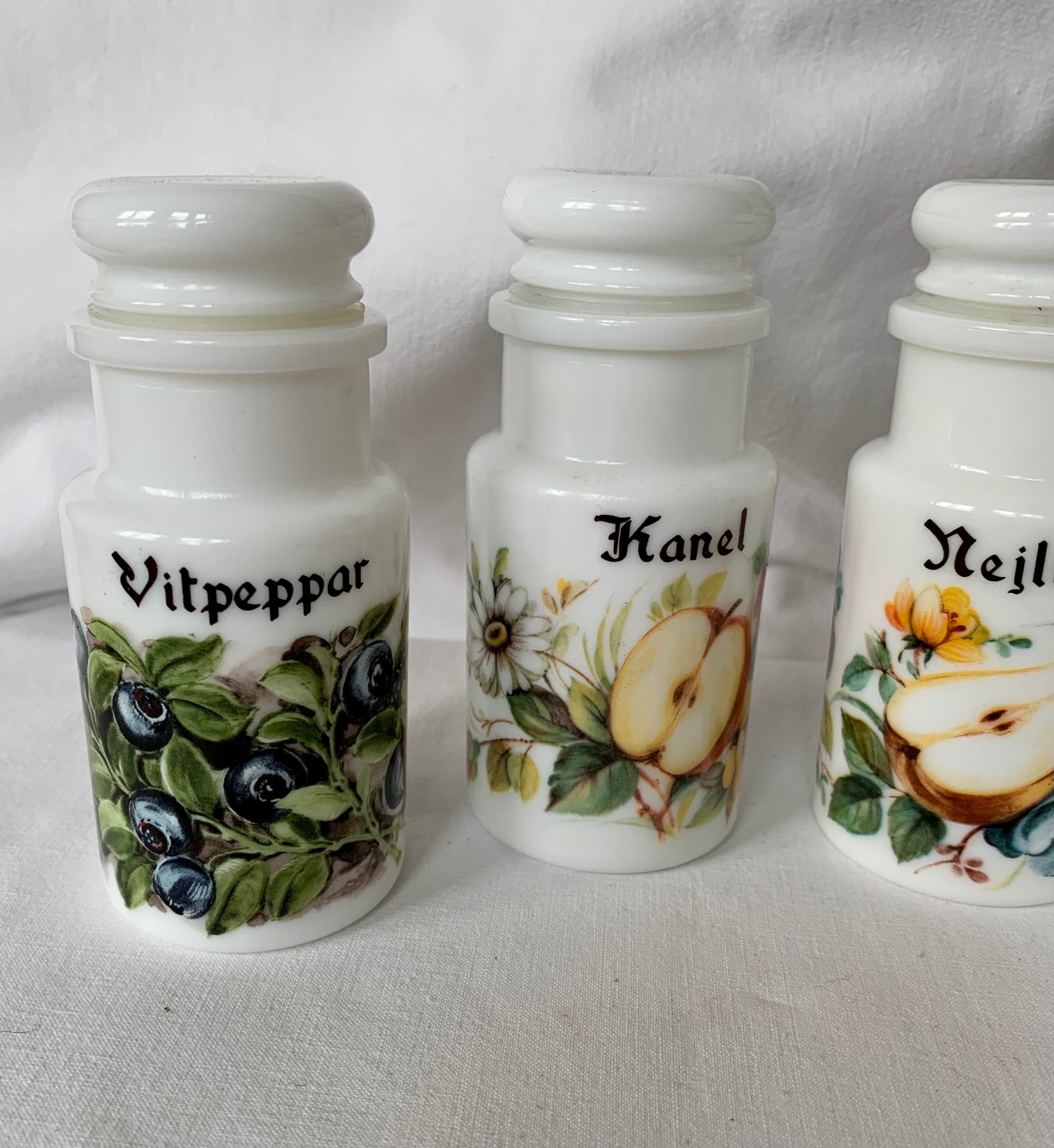 Set of Four Italian Spice Jars Made in Italy. ALIMENTI Kitchen Decor ...