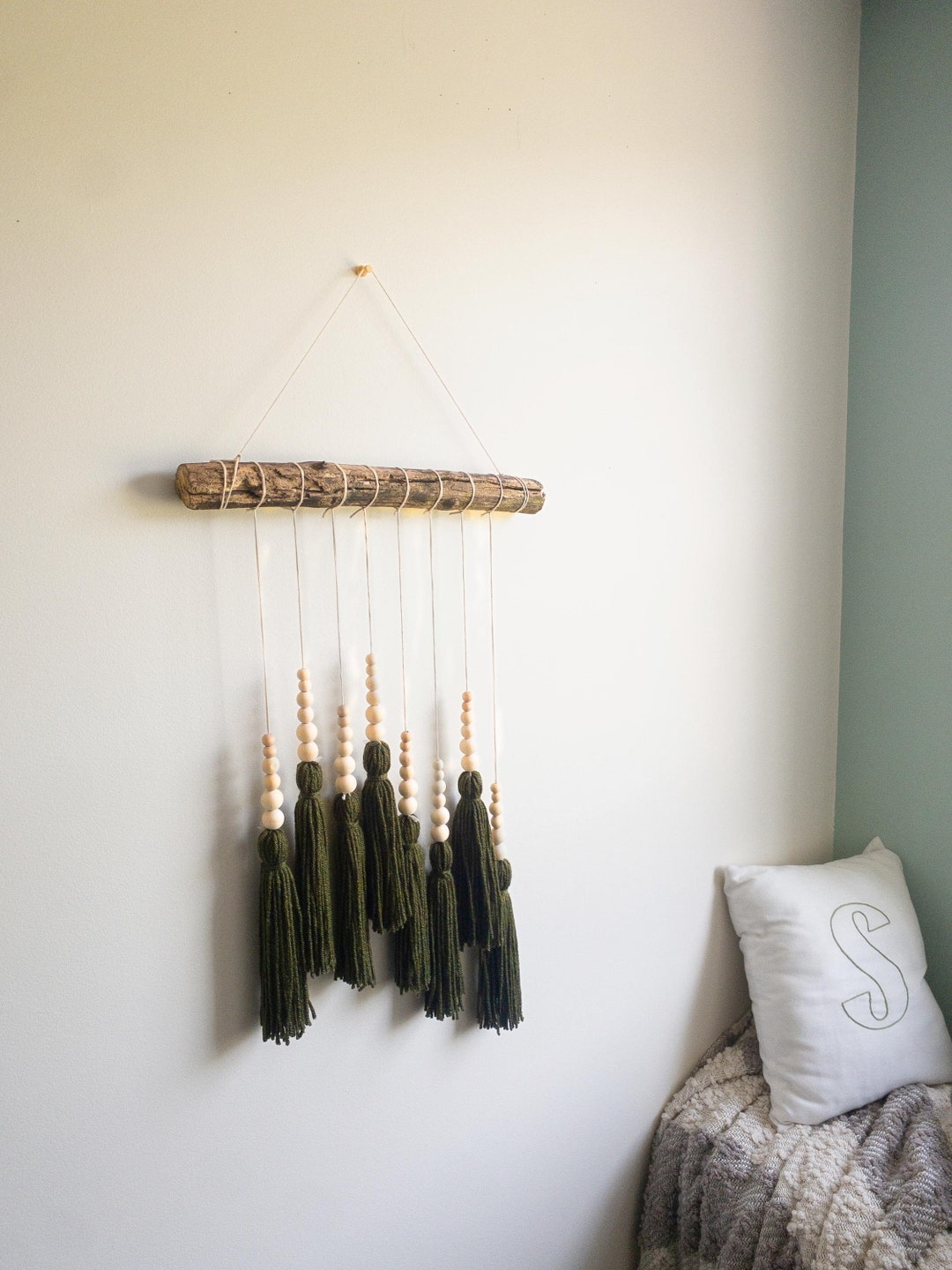 Emerald Forest Garland, Textile Wall Hanging, Tapestry Wall Hanging ...