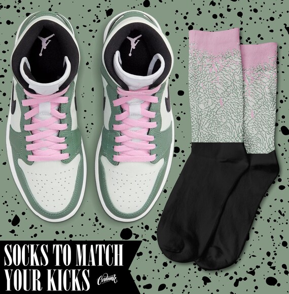 Pink And White Jordan Socks