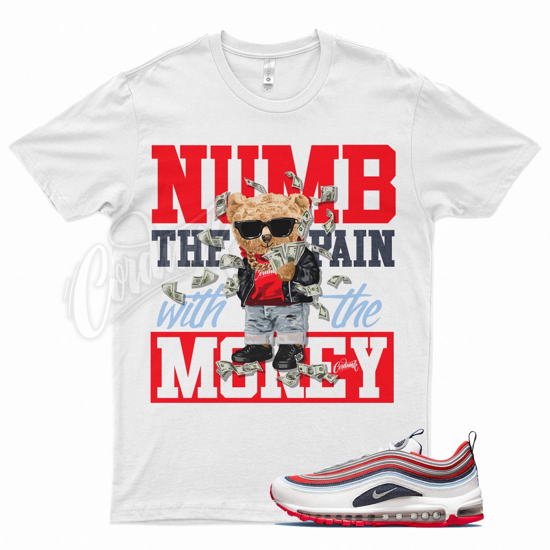 White NUMB T Shirt for N Air Max 97 Chile Red Blue Denim 270 95 90 98 1 ...