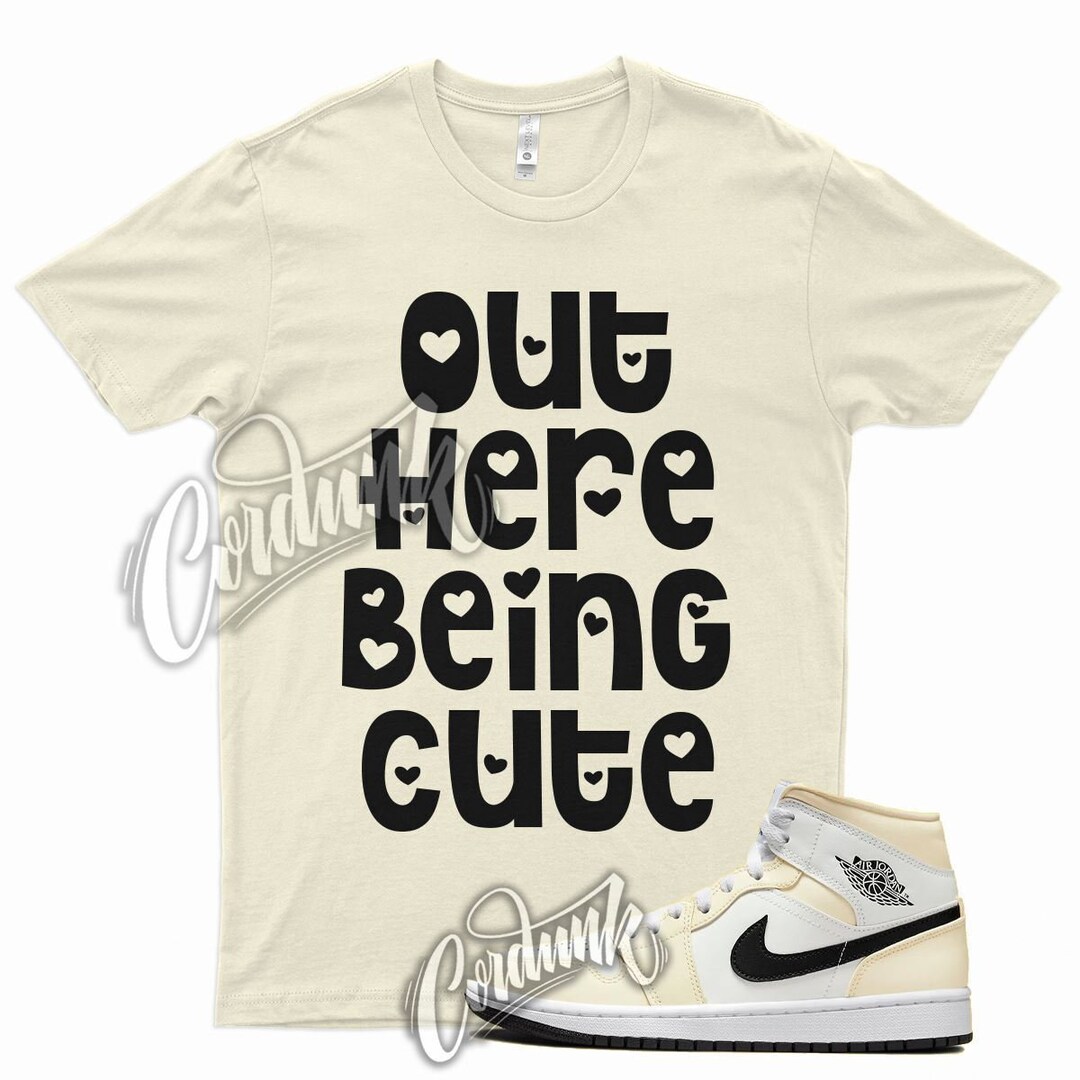 Cute T Shirt for J1 1 Mid Coconut Milk Butter Vapormax 350 Low Og Wmns ...