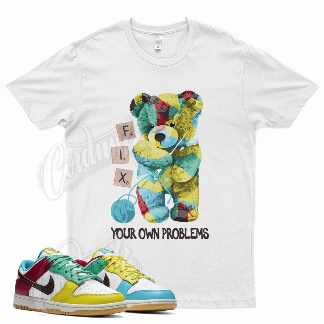 White FIX T Shirt for N Dunk Low Free 99 White Multi Color by Kicks ...