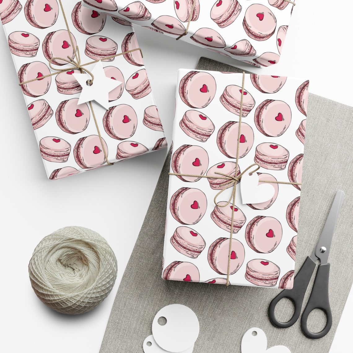 Macarons Valentine's Day Wrapping Paper: Sweetheart Gift Wrap - Etsy