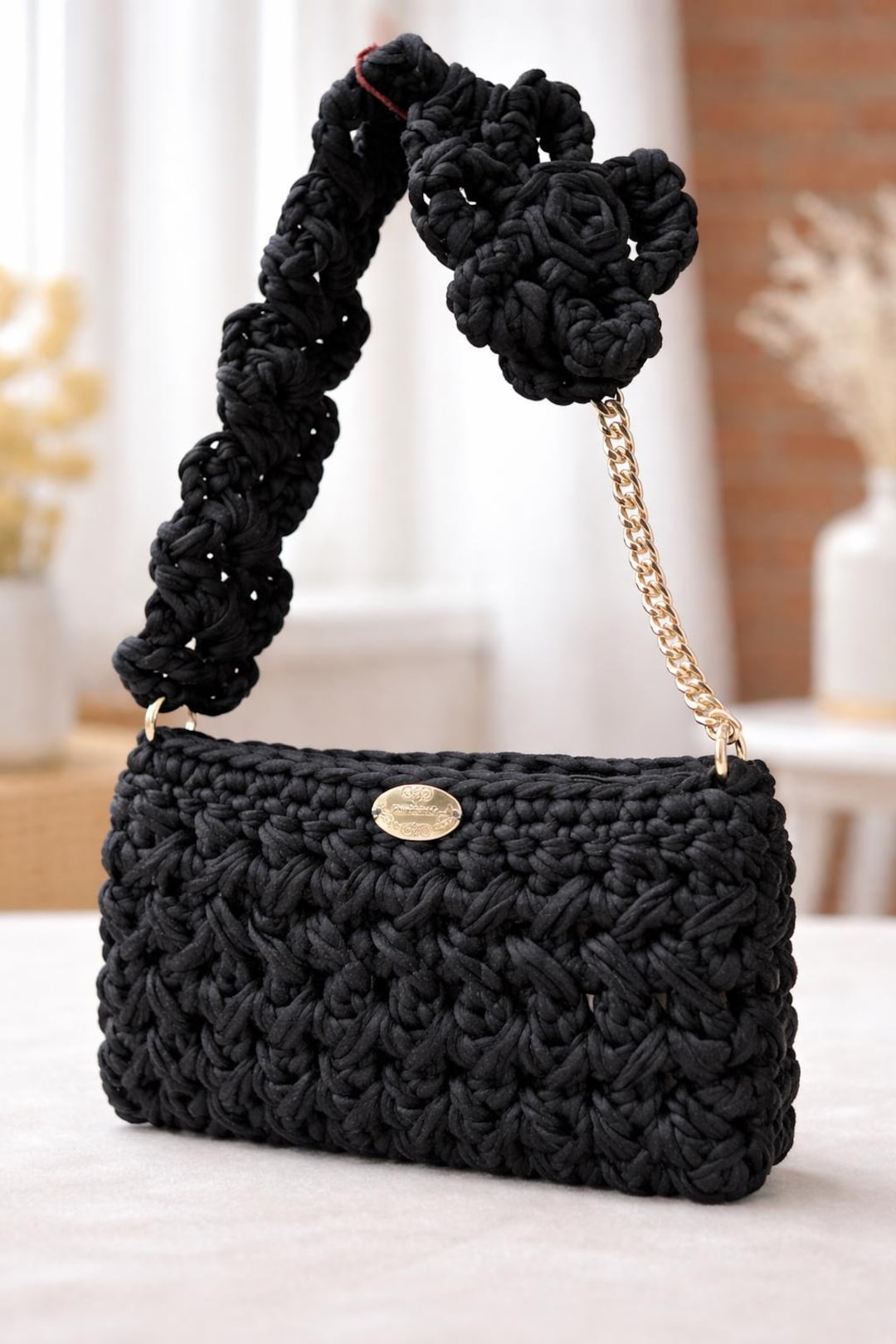 Elegant Romantic Design Evening Purse, Handmade Silver Chain Chunky ...