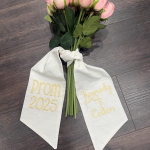 PROM Bouquet Sash With Name, Custom Prom Ribbon, Prom Bouquet Sash ...