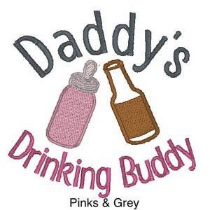 Daddy's Drinking Buddy Embroidered Burp Cloth, Custom Burp Cloth, Baby ...