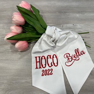 HOCO Bouquet Sash With Name Custom Homecoming Ribbon - Etsy
