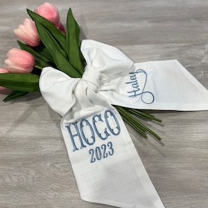 HOCO Bouquet Sash With Name, Custom Homecoming Ribbon, Homecoming ...