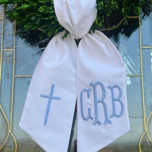 Baby Christening Sash, Baby Baptism Gift, New Baby Sash With Single or ...